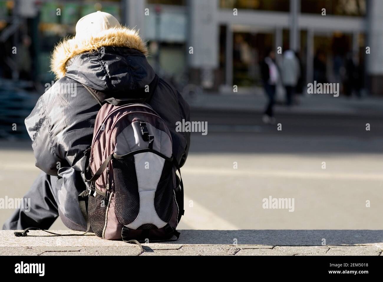 Person with a backpack hi-res stock photography and images - Alamy
