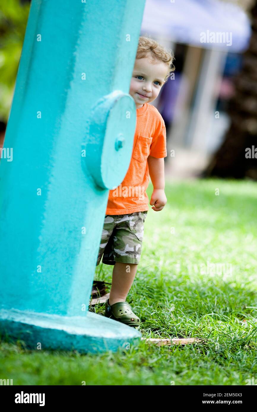 Boy column hi-res stock photography and images - Alamy
