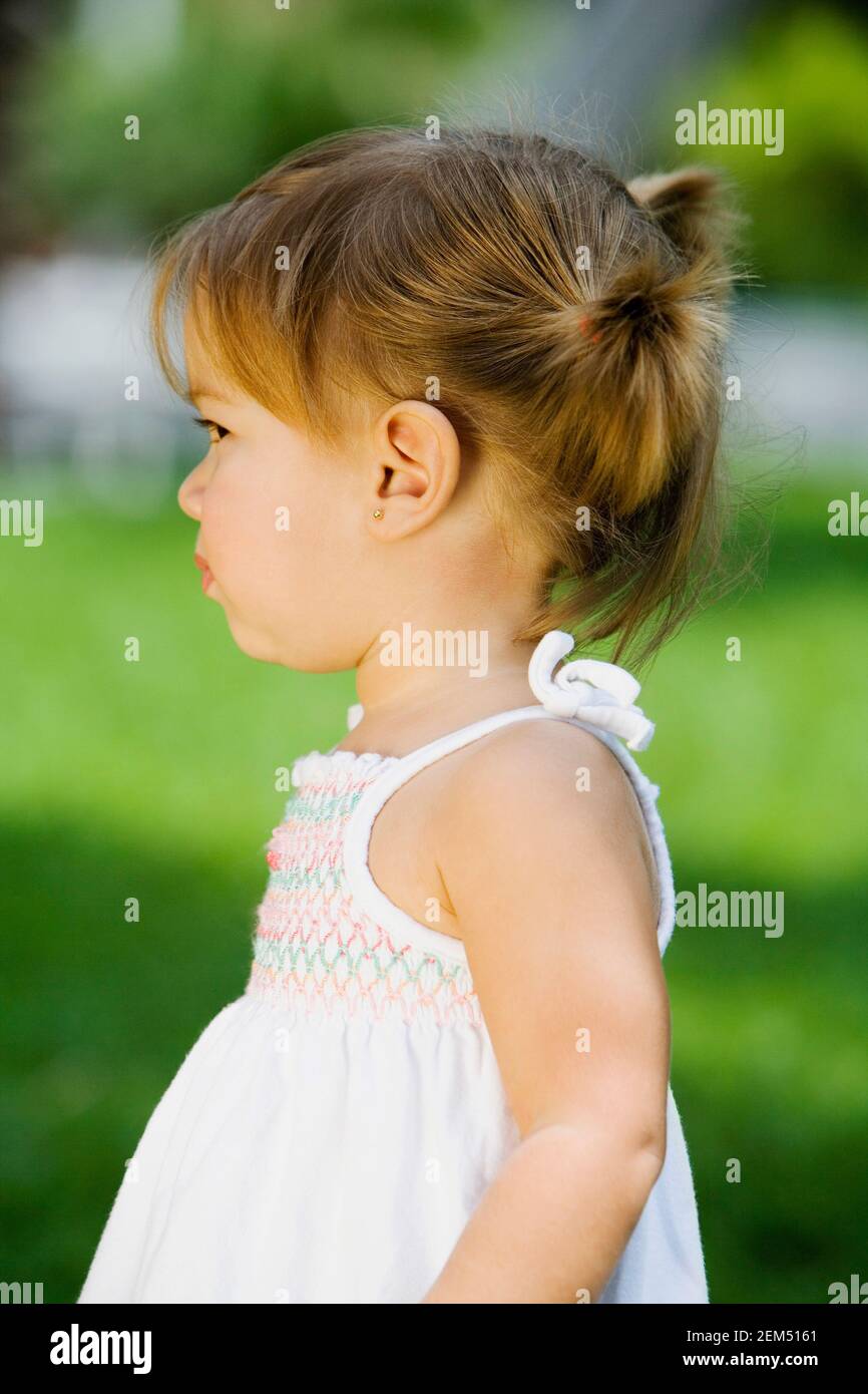 Side profile of a baby girl Stock Photo - Alamy