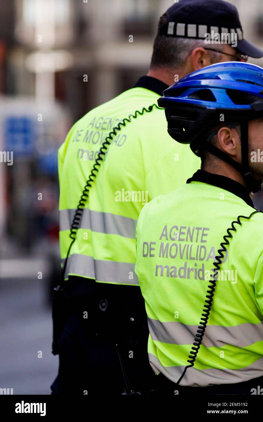 Police spain rear view hi-res stock photography and images - Alamy