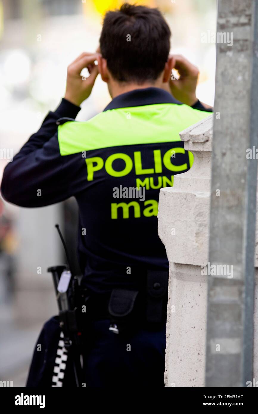 Police spain rear view hi-res stock photography and images - Alamy