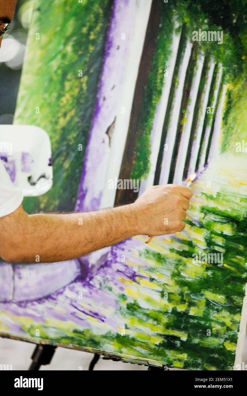Man painting outdoors hi-res stock photography and images - Alamy
