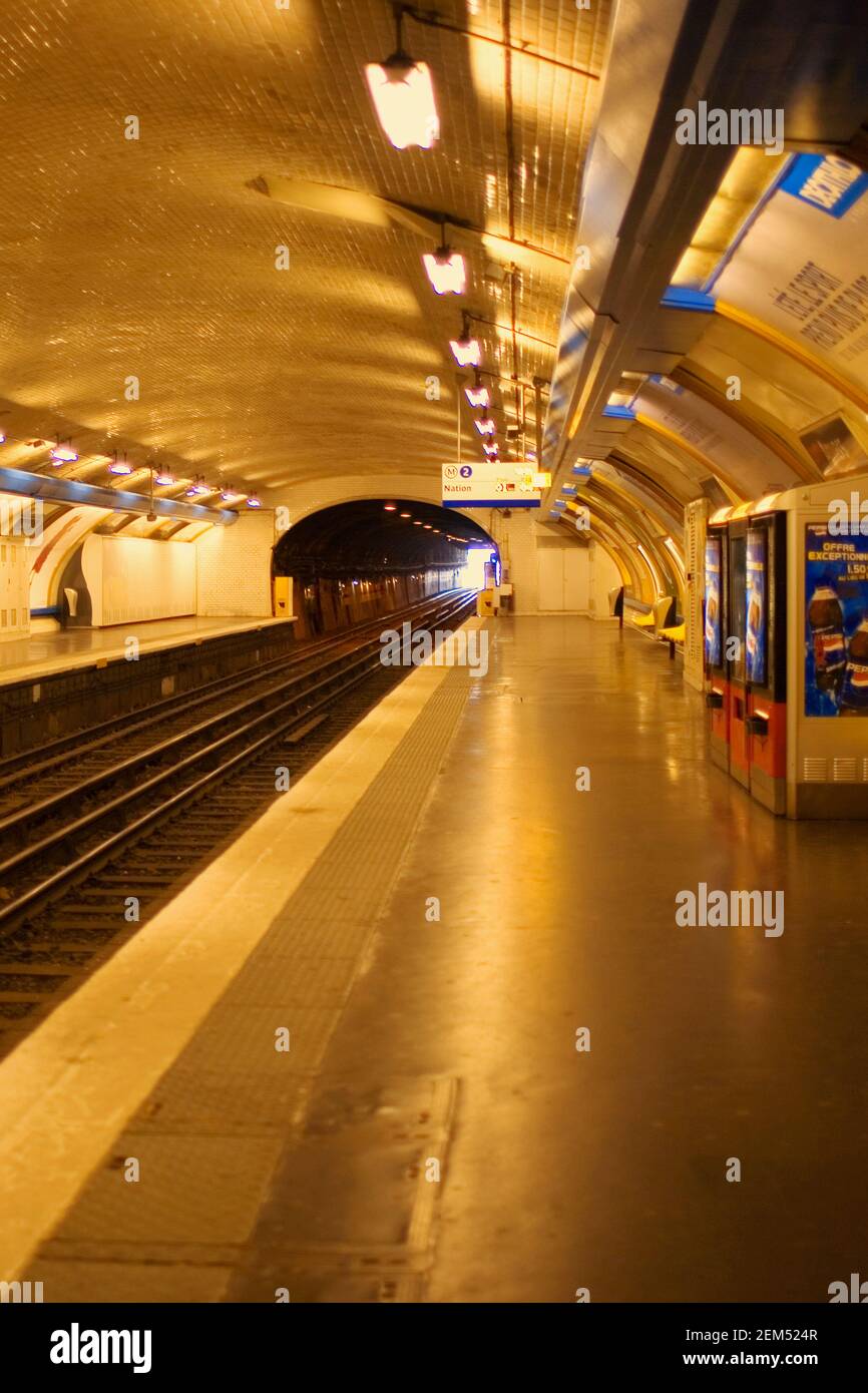 Interiors of a subway station, Paris, France Stock Photo - Alamy