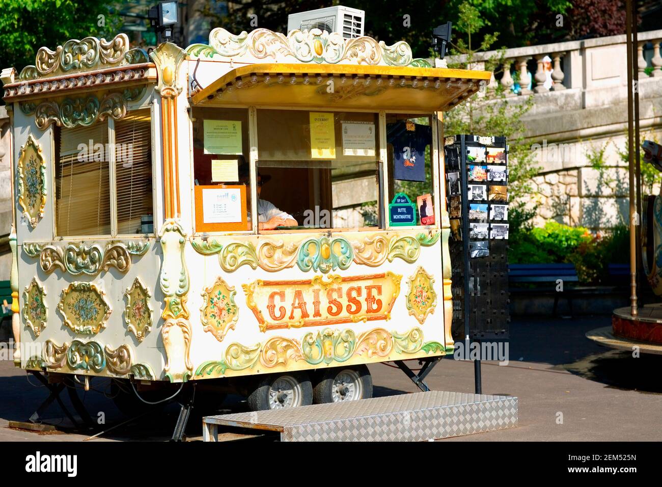 Ticket counter in an amusement park, Paris, France Stock Photo - Alamy