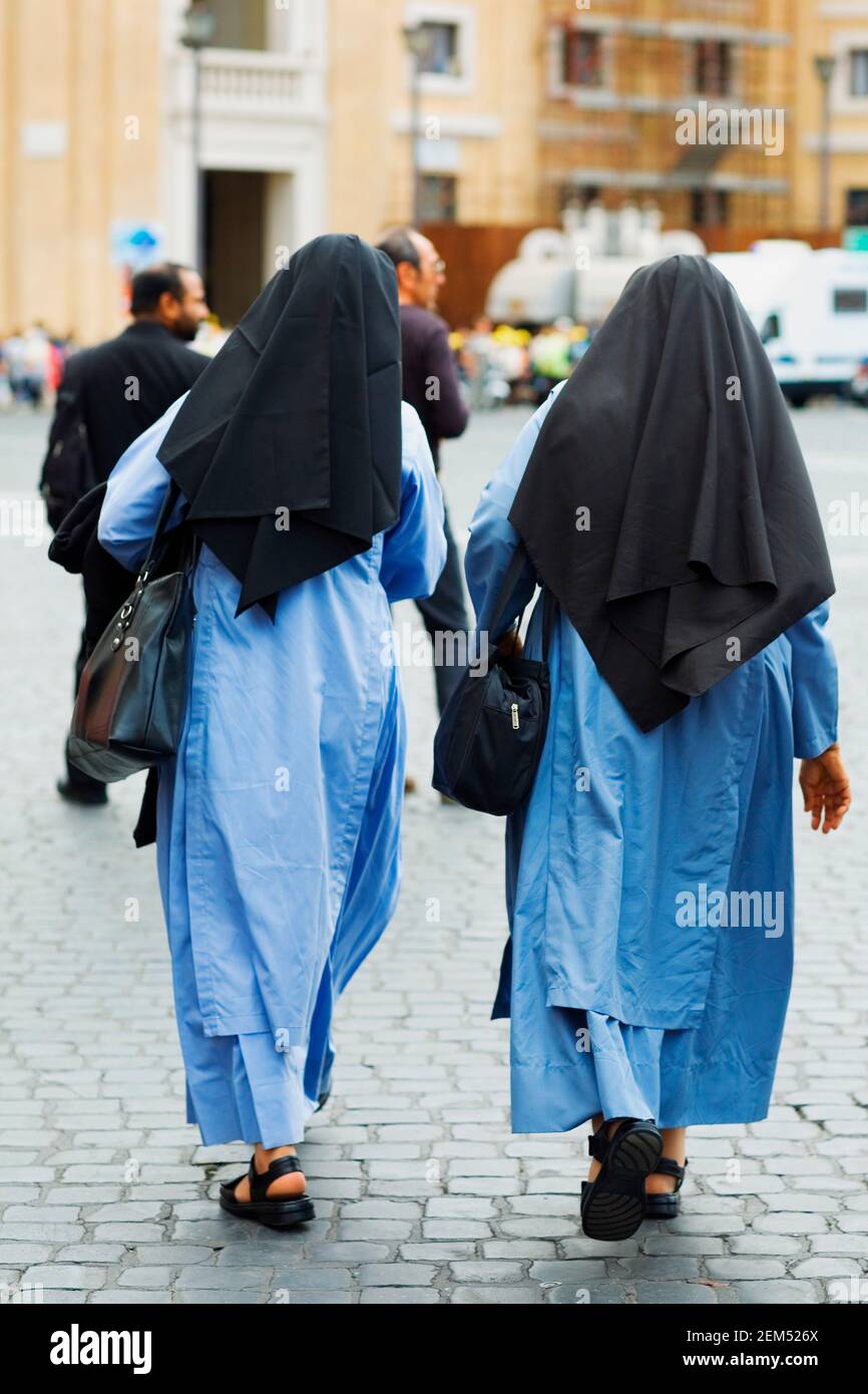 Rear view of two nuns hi-res stock photography and images - Alamy