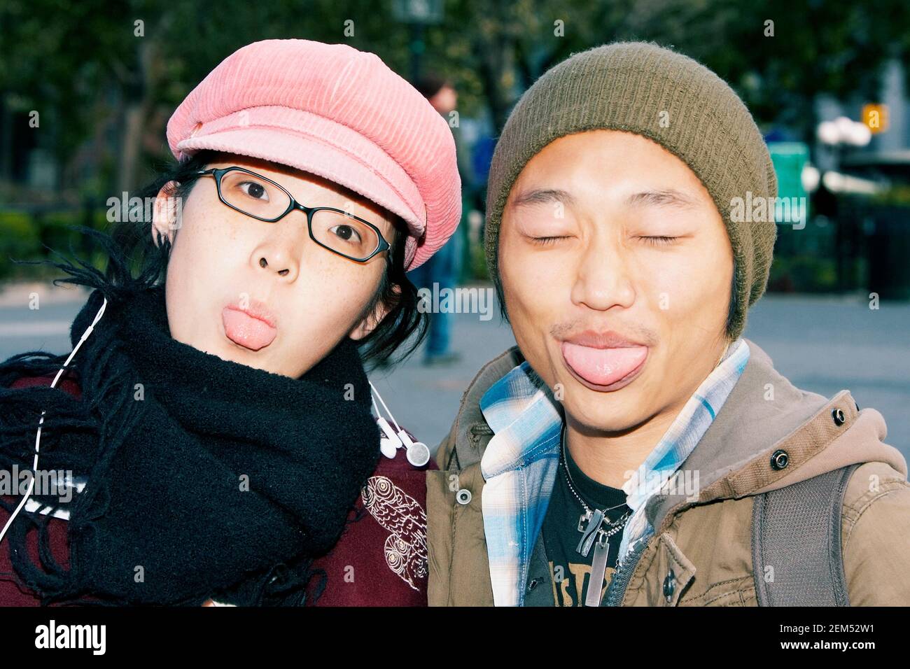 Hispanic women sticking tongue out hi-res stock photography and images ...