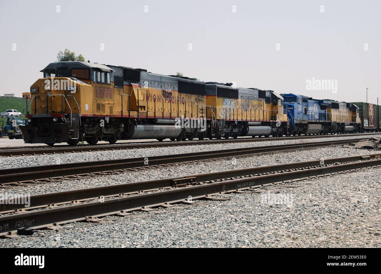 Union Pacific Freight Train Stock Photo - Alamy