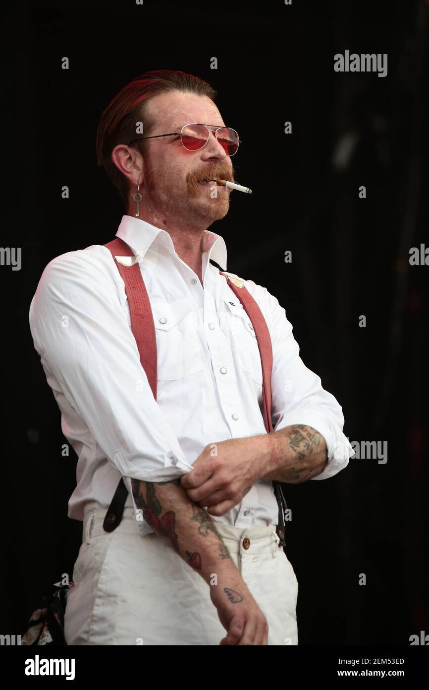 Jesse Hughes of Eagles of Death Metal performing on the main stage on ...