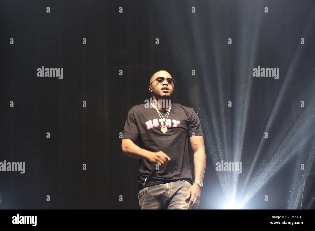 NAS (real name Nasir bin Olu Dara Jones) performing on the NME/Radio 1 ...