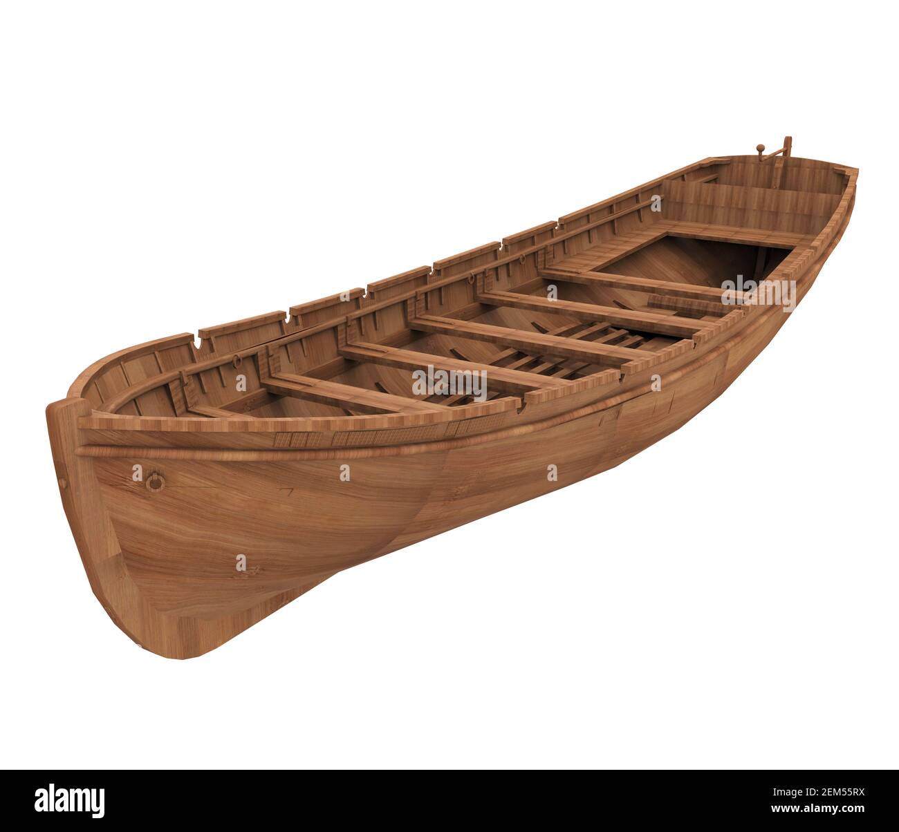 Wooden Boat Isolated Stock Photo - Alamy