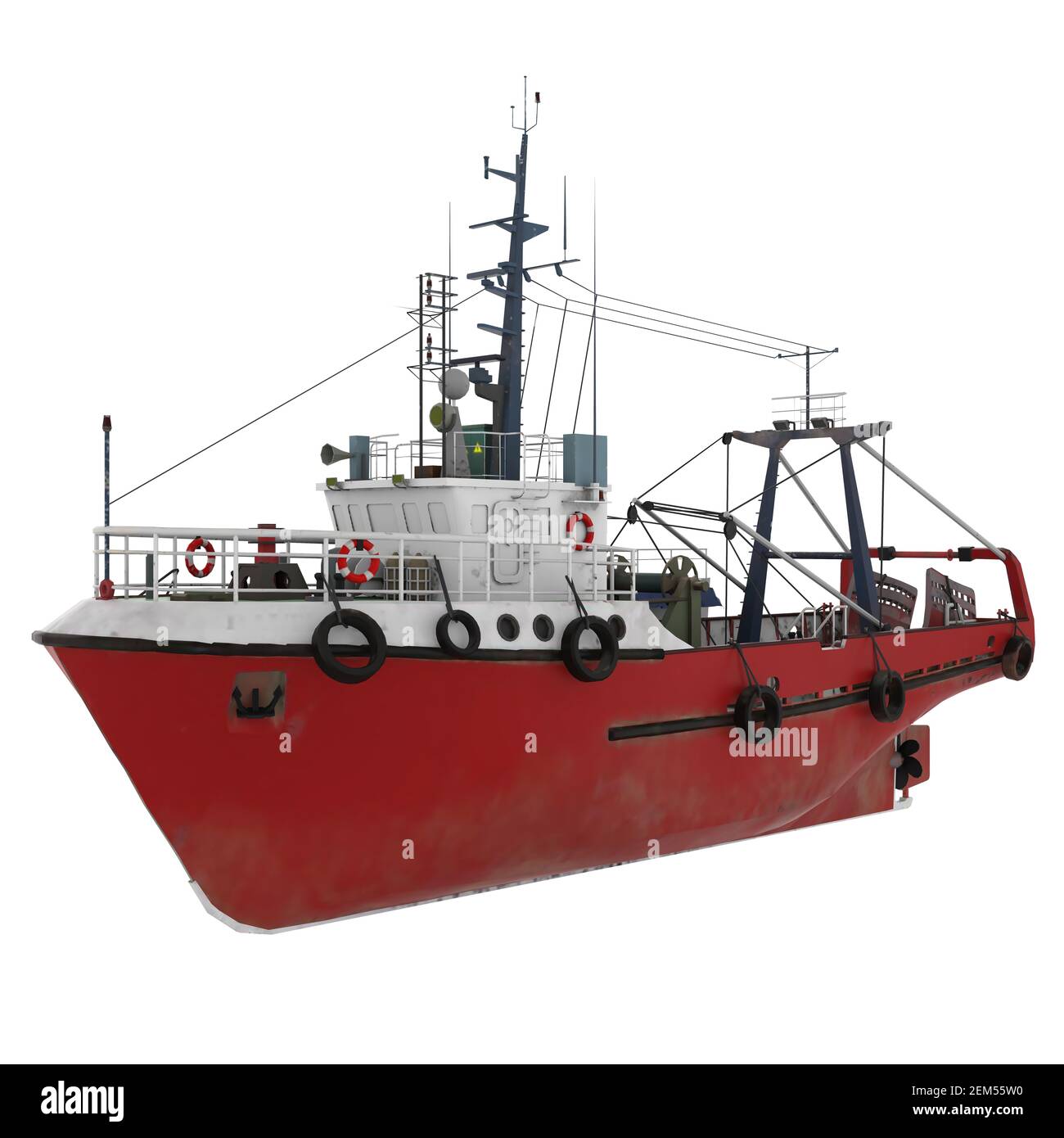 Fishing Ship Isolated Stock Photo - Alamy