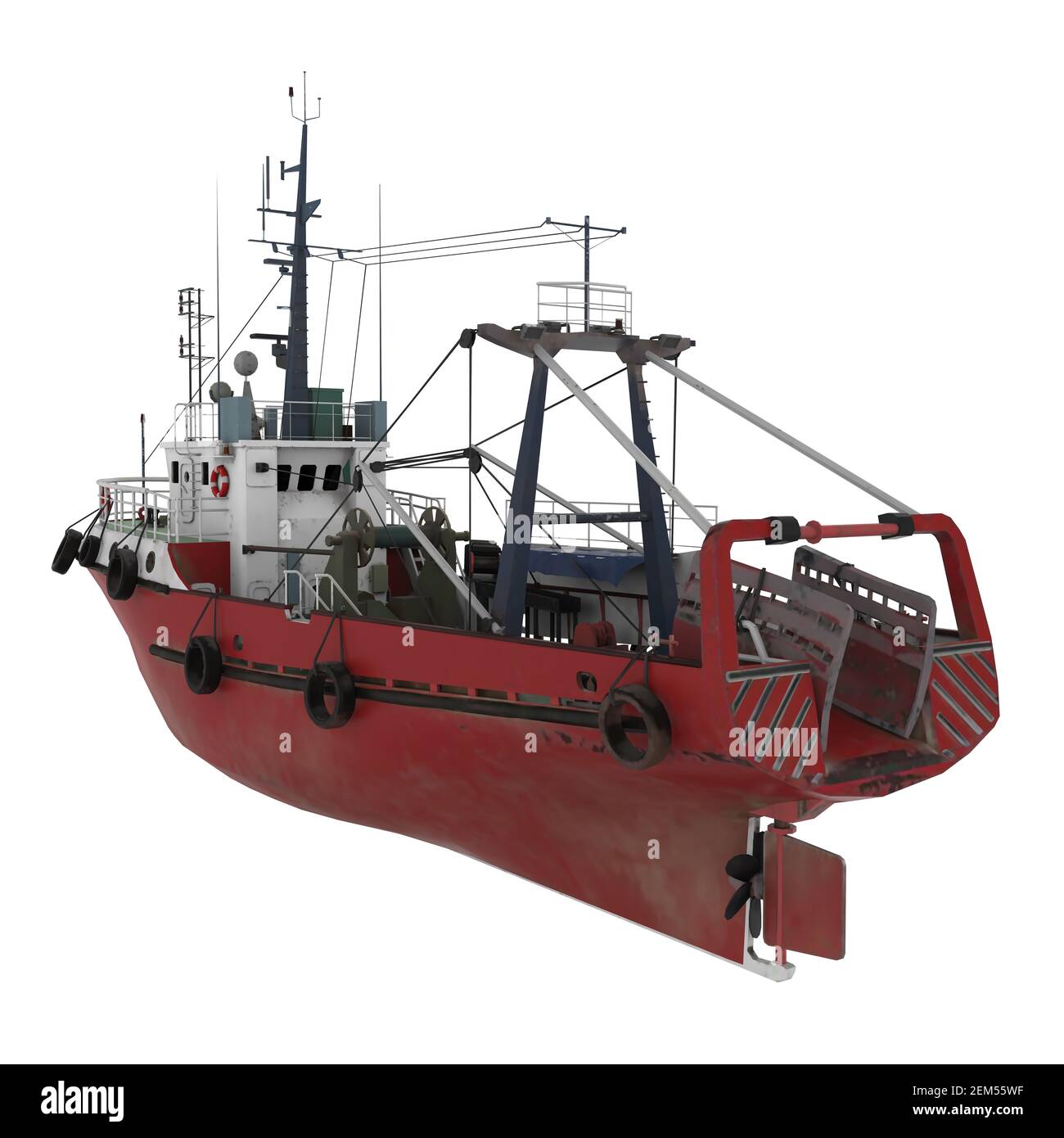 Fishing Ship Isolated Stock Photo - Alamy