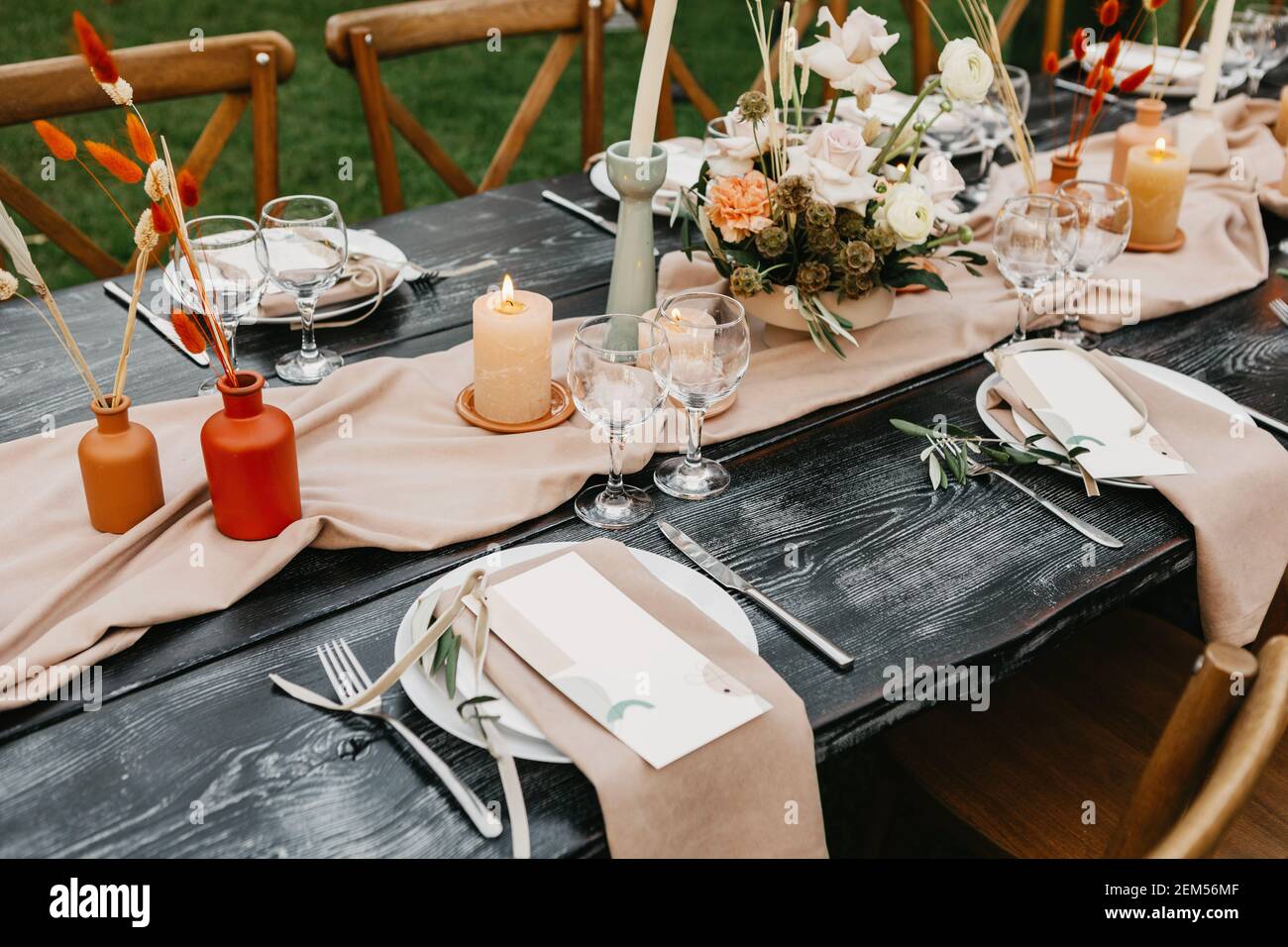 Boho style table setting hi-res stock photography and images - Alamy