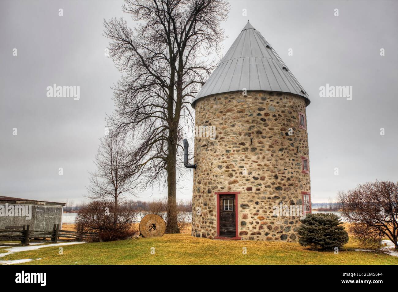 The Moulin Chaput, a Stone Windmill from Quebec, Canada. Built 1742 on ...