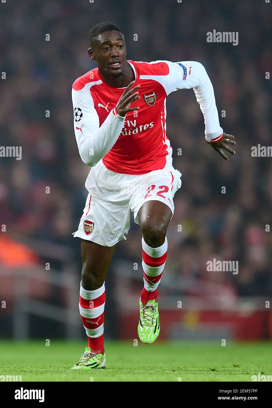 File photo dated 26-11-2014 of Arsenal's Yaya Sanogo. Issue date ...