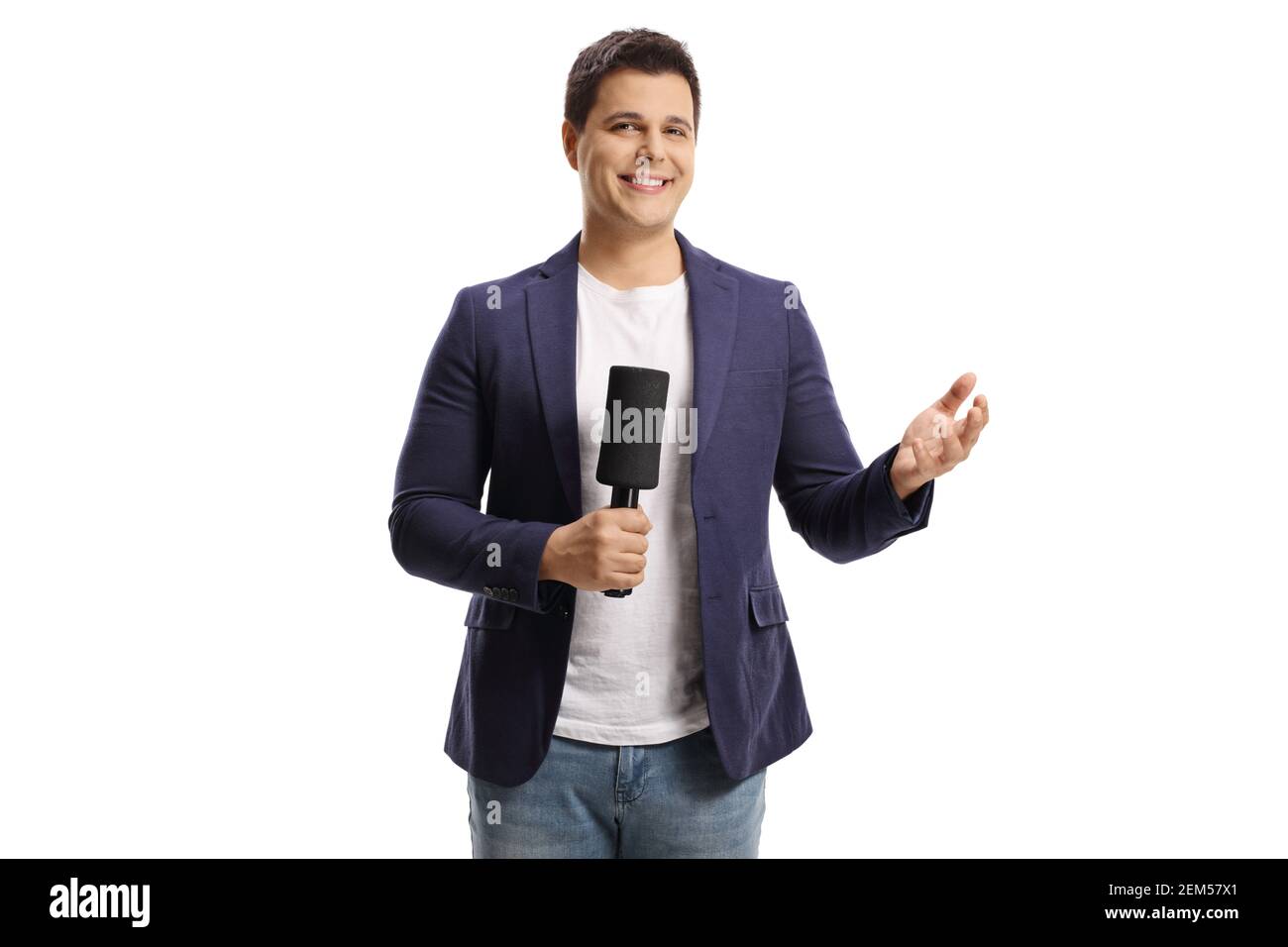 News presenter male hi-res stock photography and images - Alamy