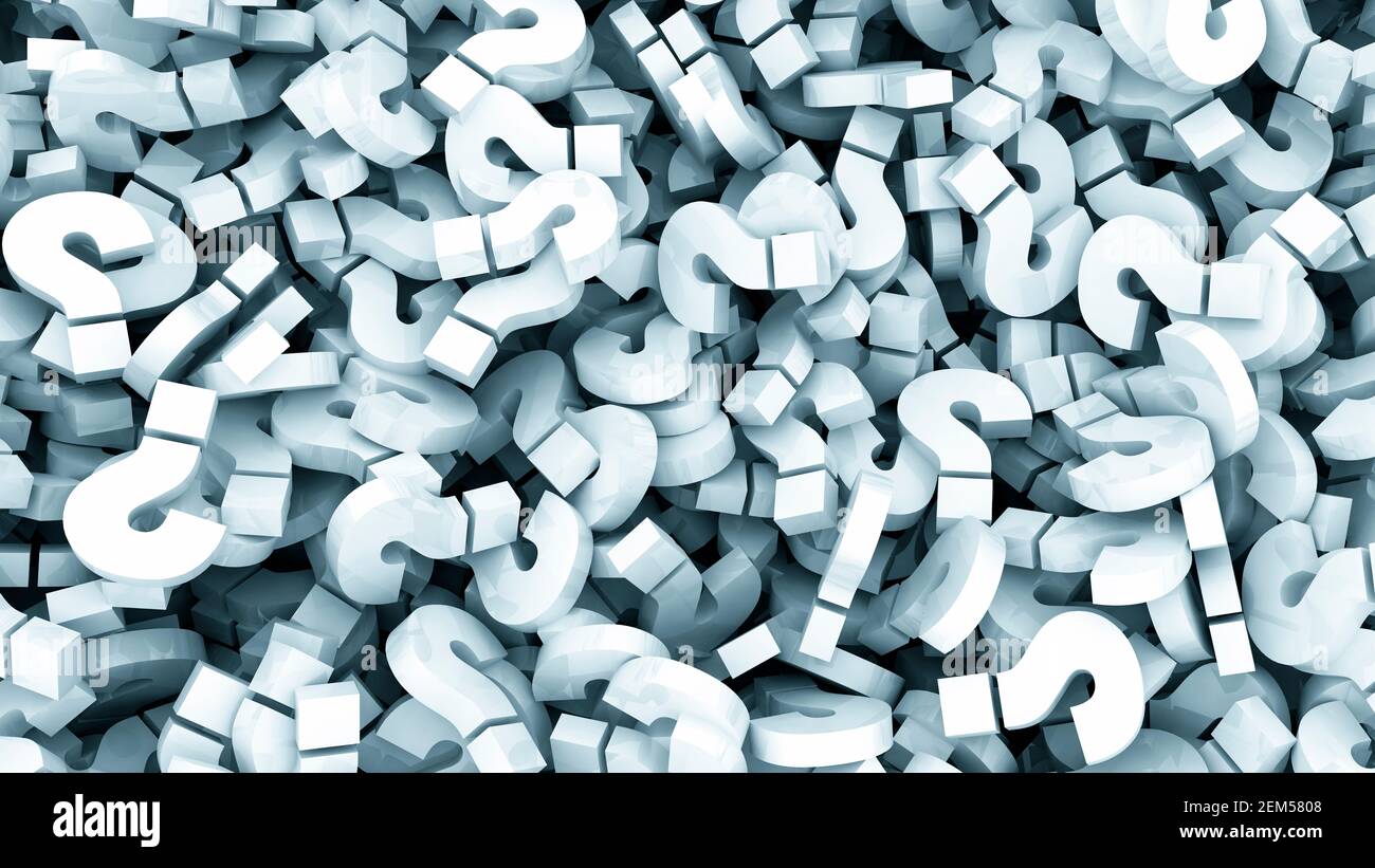 Glossy white question marks background Stock Photo - Alamy