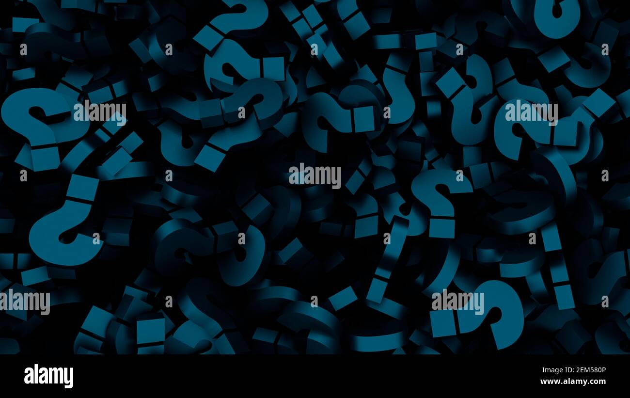 Question marks background. Large group of blue glossy question marks ...