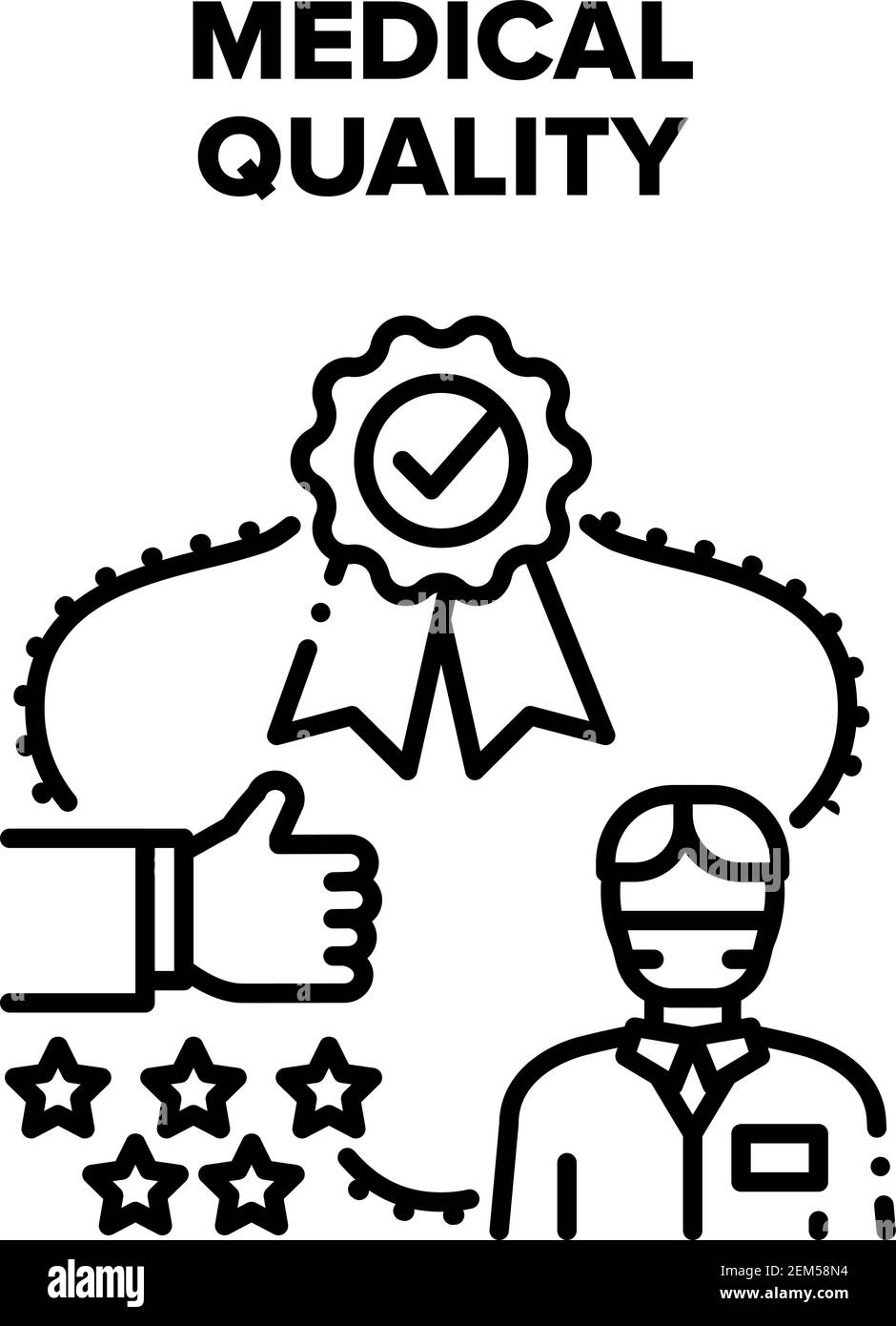 Medical Quality Vector Black Illustrations Stock Vector Image & Art - Alamy