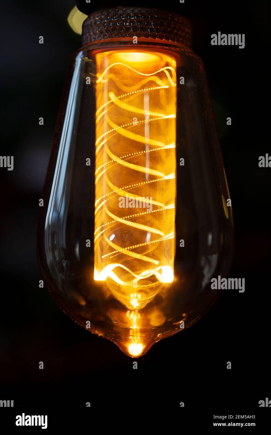 A decorative vintage styled LED lightbulb Stock Photo - Alamy