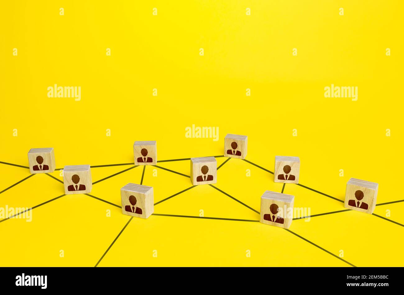 Network of connected people. Interaction between employees and ... Network of connected people. Interaction between employees and ...