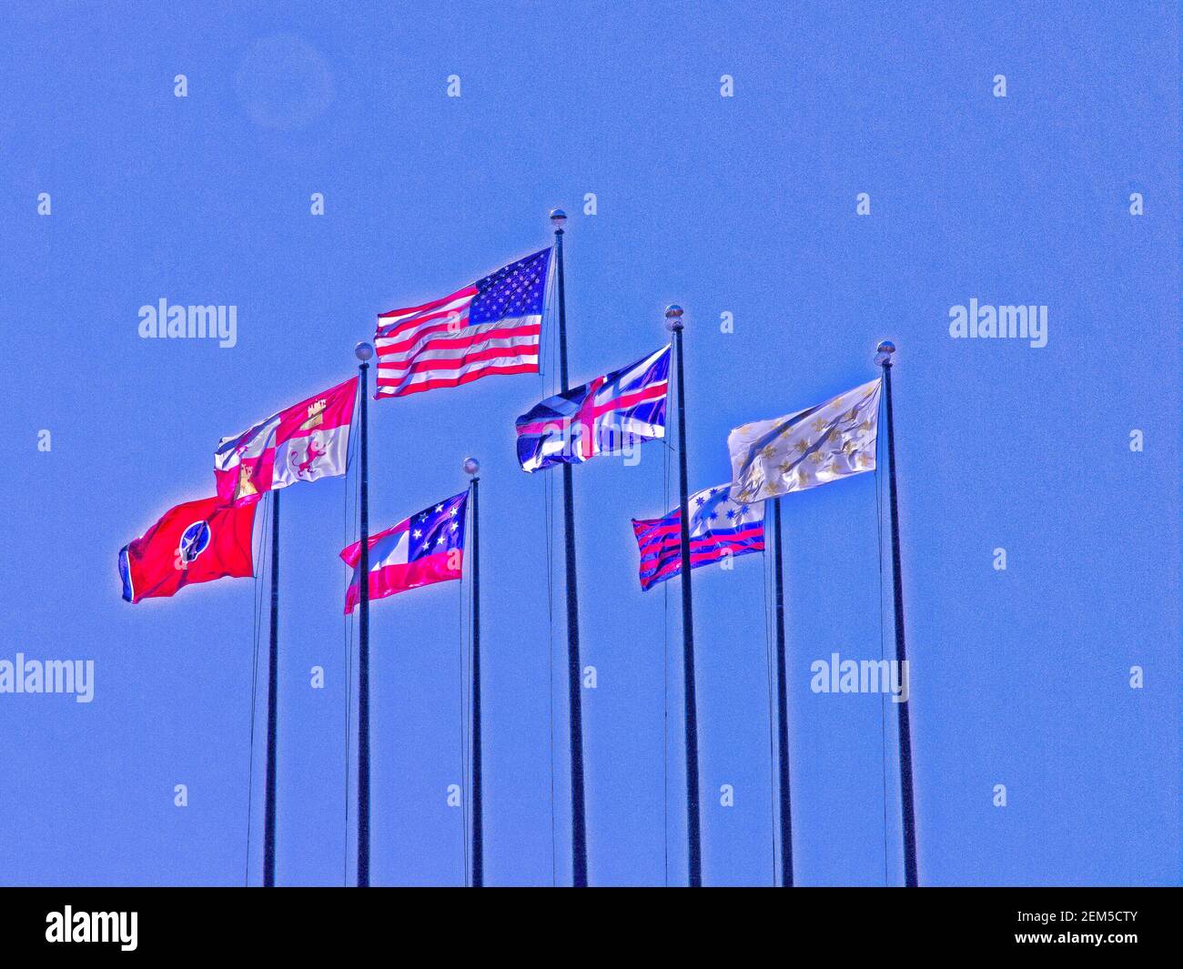 Light blue flags hi-res stock photography and images - Alamy