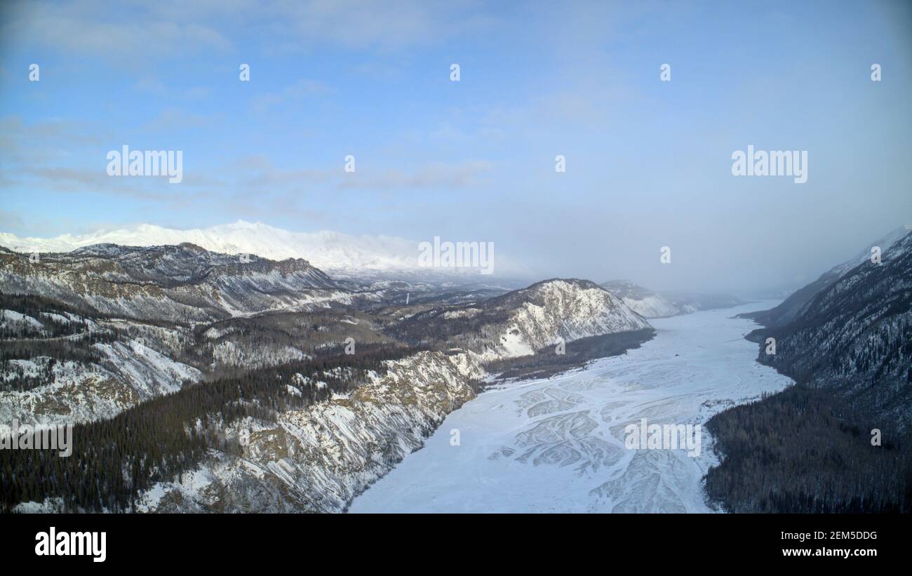 Aerial Alaska. Matanuska River Valley, Alaska Stock Photo - Alamy