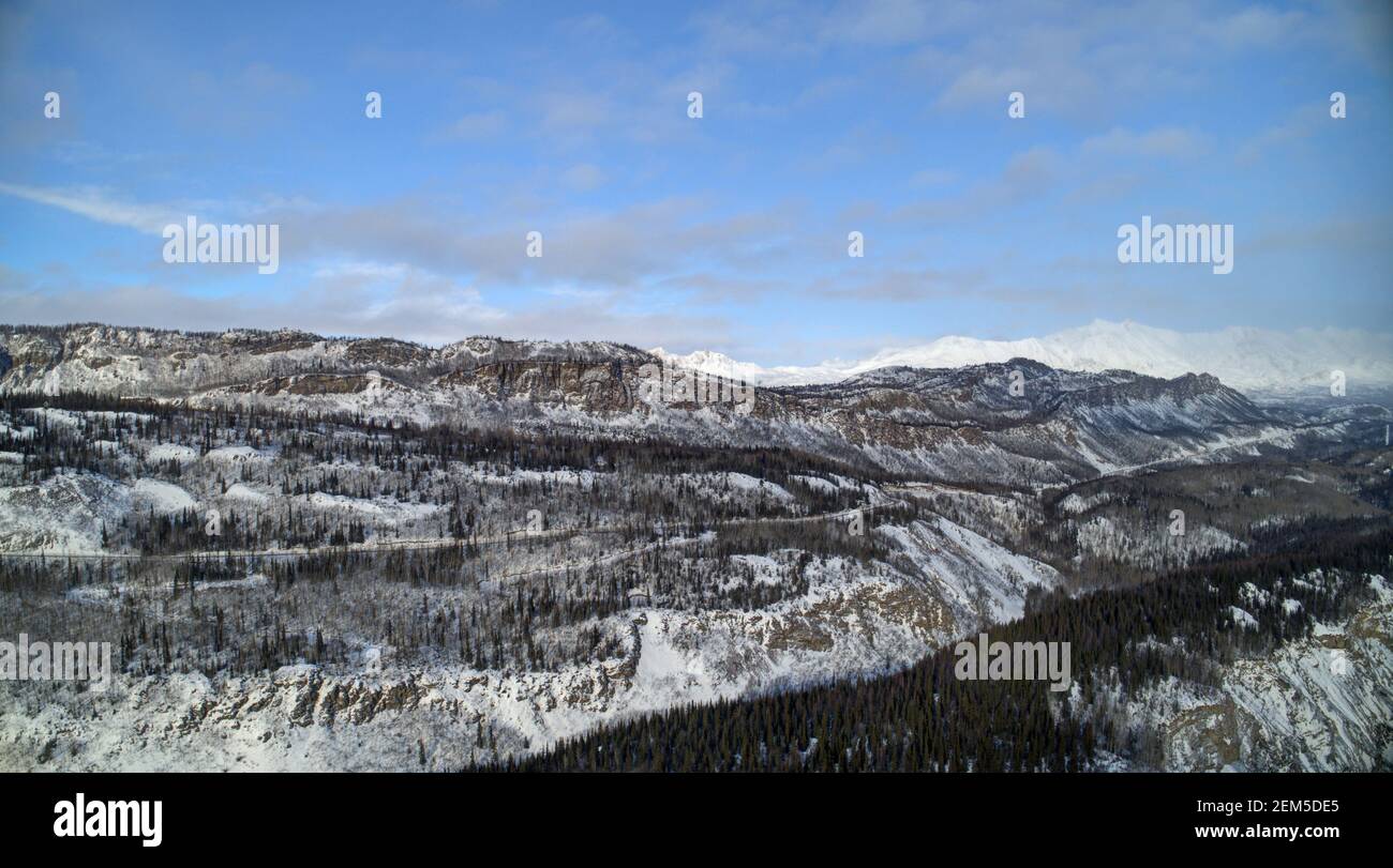 Aerial Alaska. Matanuska River Valley, Alaska Stock Photo - Alamy