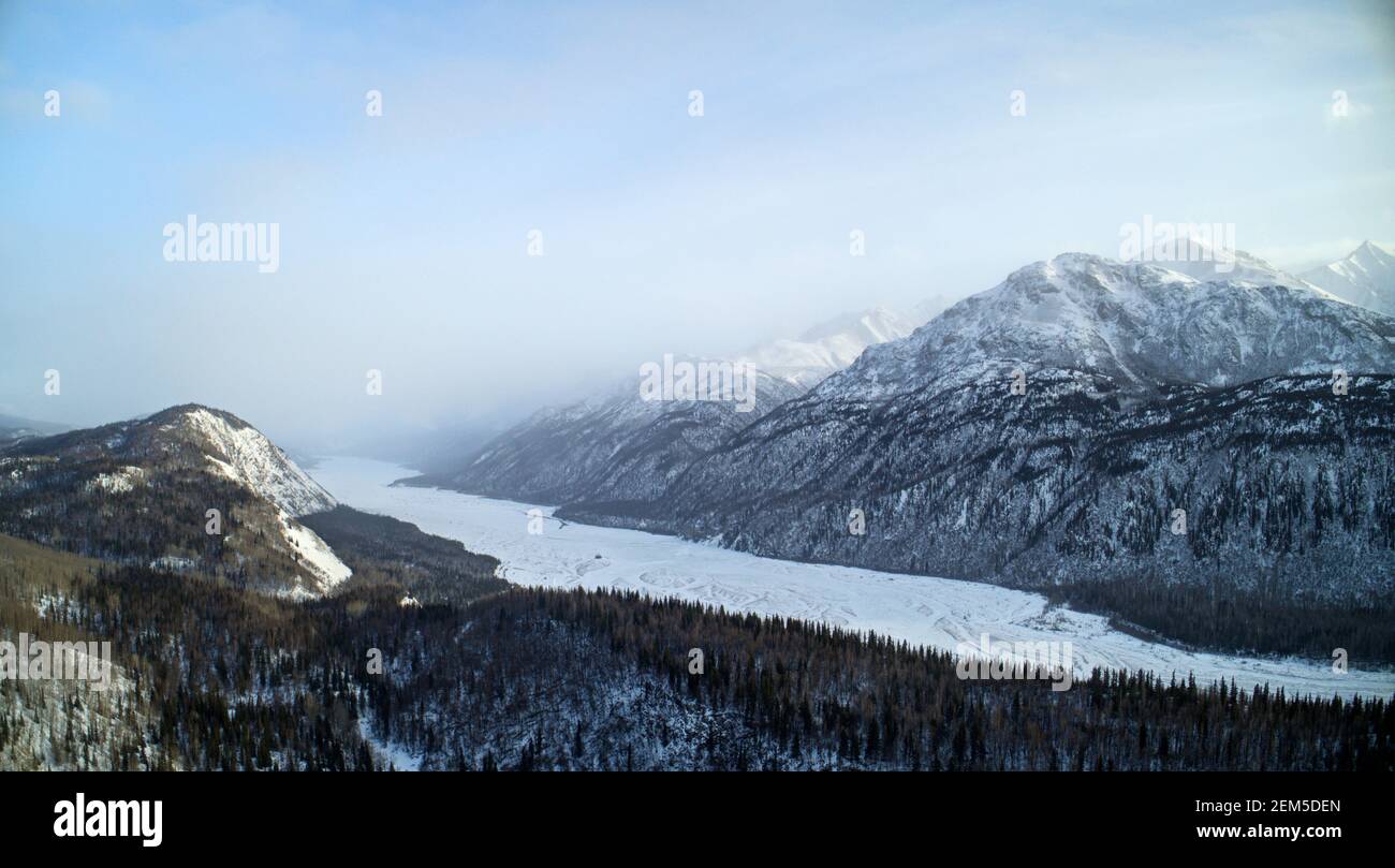 Aerial Alaska. Matanuska River Valley, Alaska Stock Photo - Alamy
