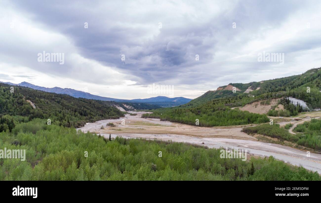 Aerial Alaska. Healy, Alaska Stock Photo - Alamy