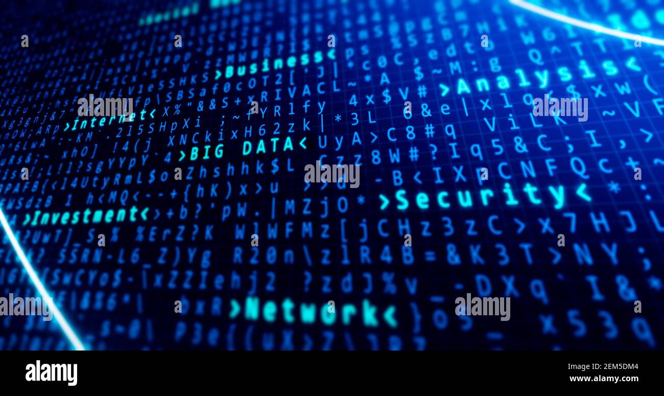 Code, Big data, investment, security, network business, tech background blue with data. Concepts ...