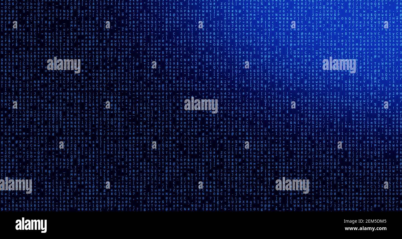 Big data, network, internet, business, code background blue with data ...