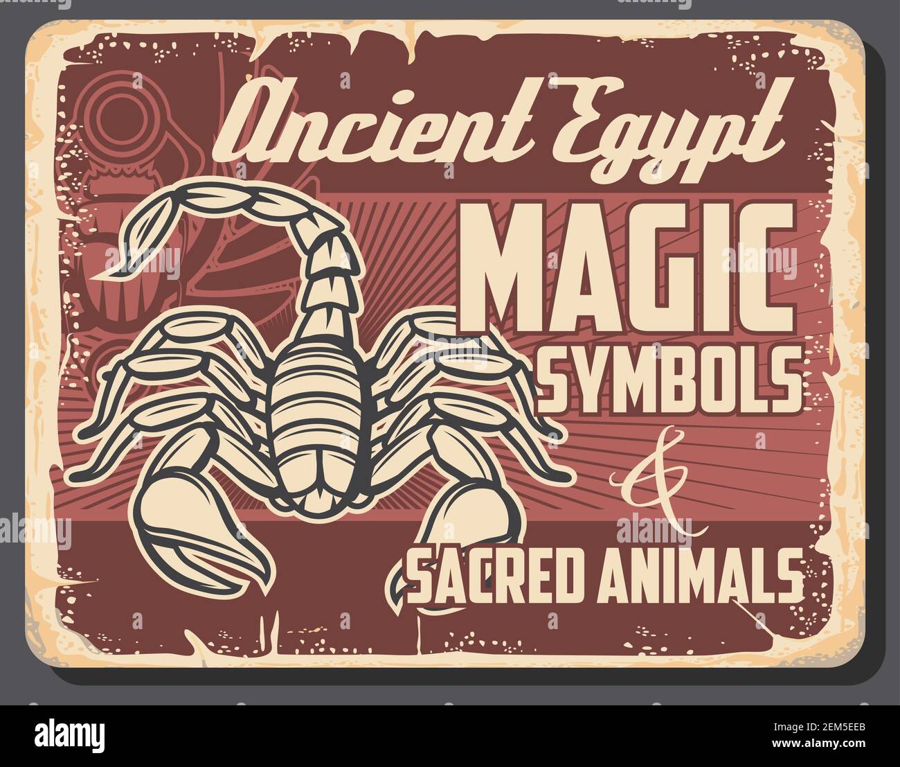 Ancient Egypt scarab beetle and scorpion animal vector design of ...