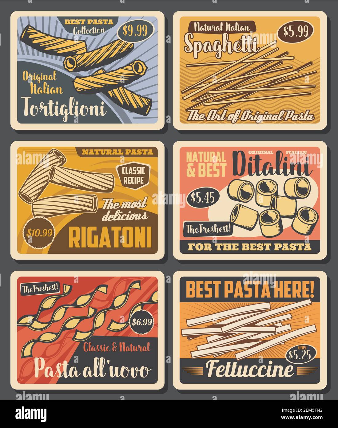 Italian pasta vintage posters, fast food cafe and restaurant menu price ...