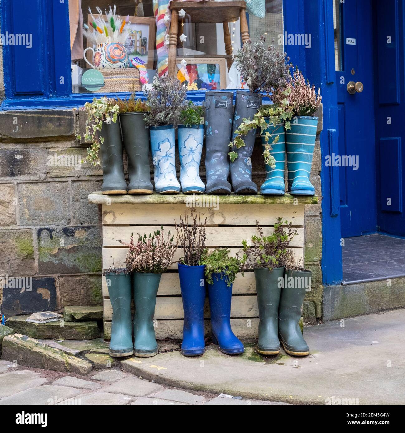 Main Street in the Village of Haworth, near Bradford, home of the ...