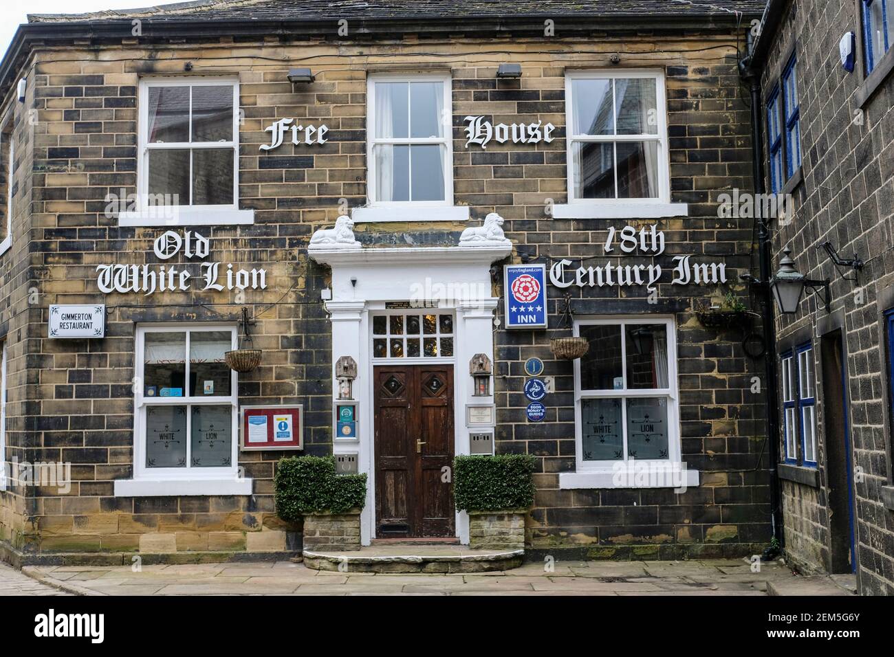Main Street in the Village of Haworth, near Bradford, home of the ...