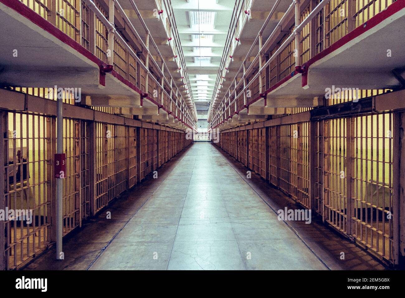 Alone in Alcatraz, Prison, USA Stock Photo - Alamy