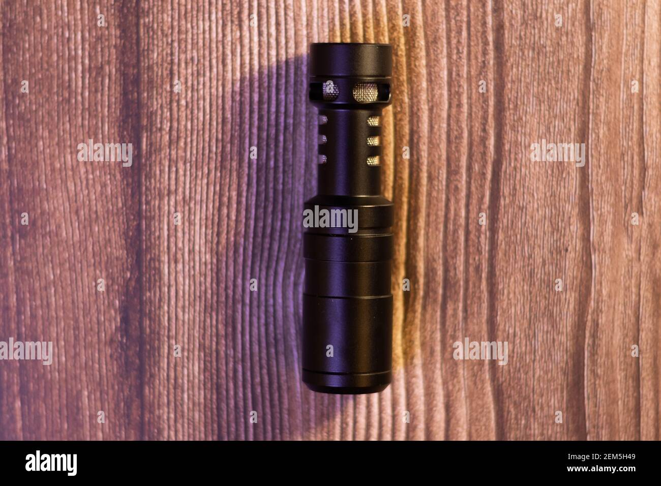 Little black directional microphone with complements. High quality ...