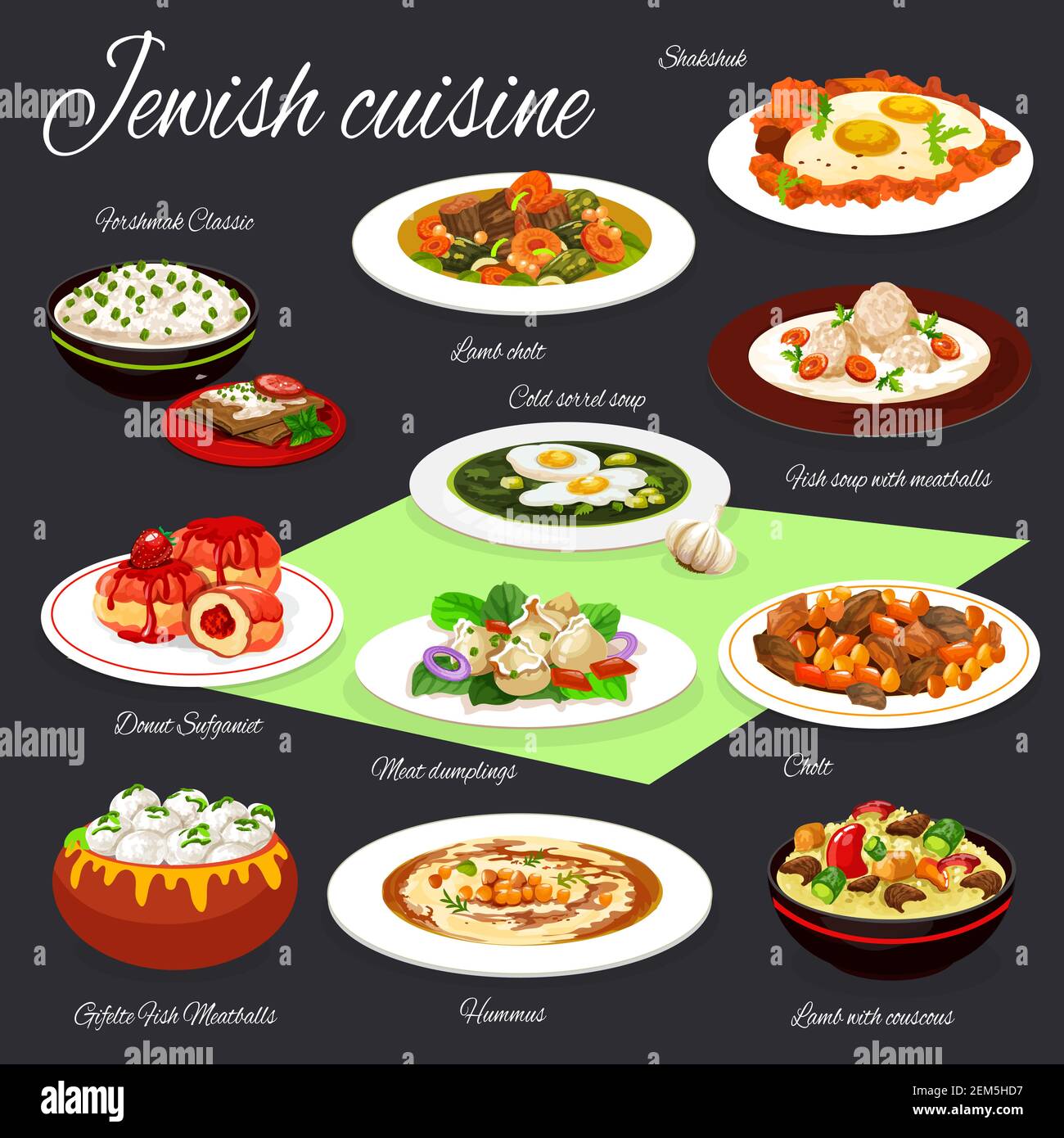 Israel fish dish Stock Vector Images - Alamy