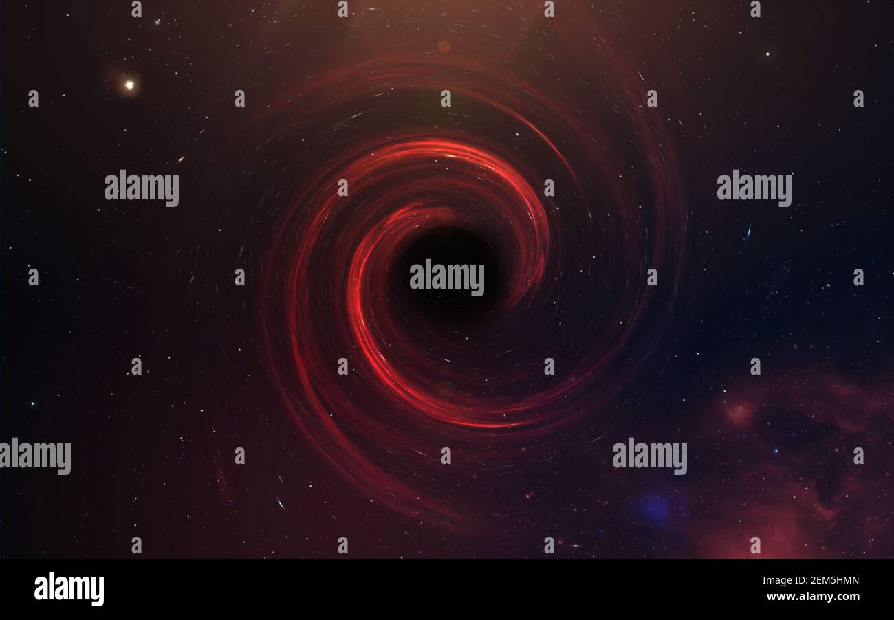 Black hole, nebula and galaxy. Science fiction wallpaper. Elements of ...