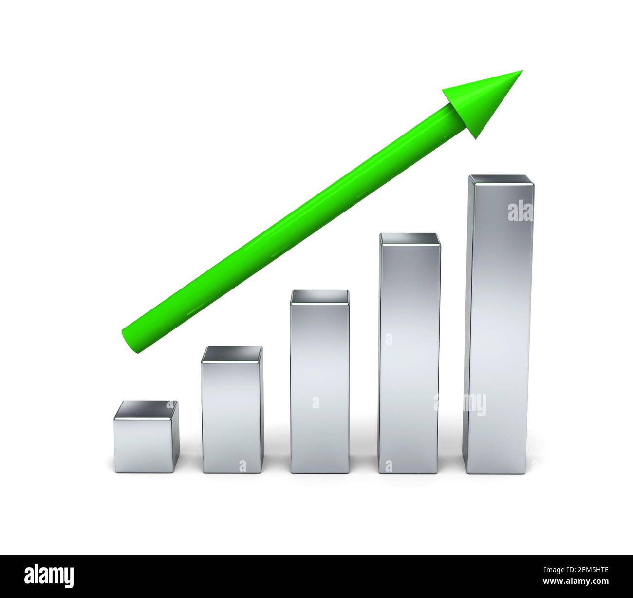 Concept growth. Isolated on a white background. Business graph with ...