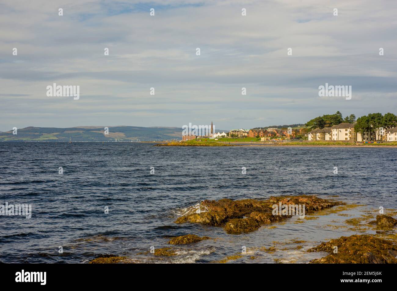 Promenade at Largs North Ayrshire with the Firth of Clyde Stock Photo ...