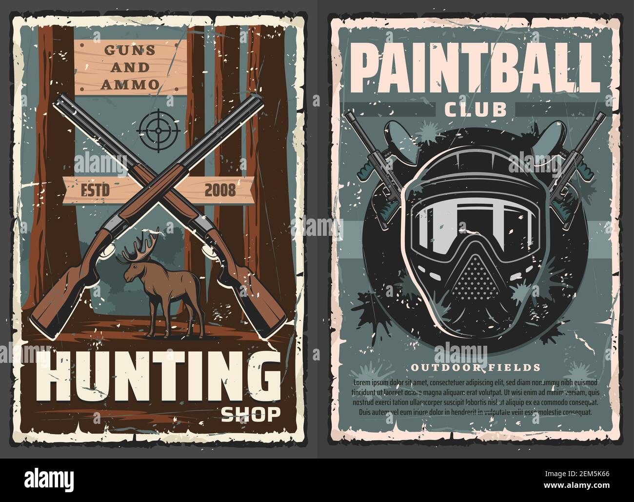Paintball poster vector vectors hi-res stock photography and images - Alamy