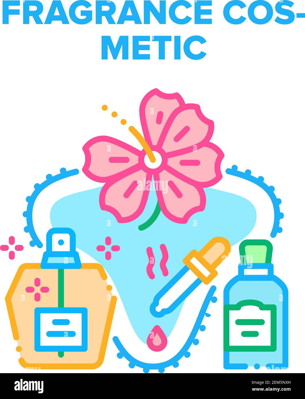 Fragrance Cosmetic Perfume Vector Concept Color Stock Vector Image ...