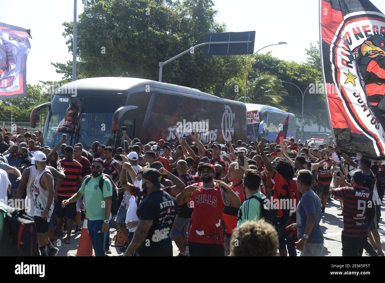 io de Janeiro-Brazil February 24, 2021, supporters of the Flamengo ...