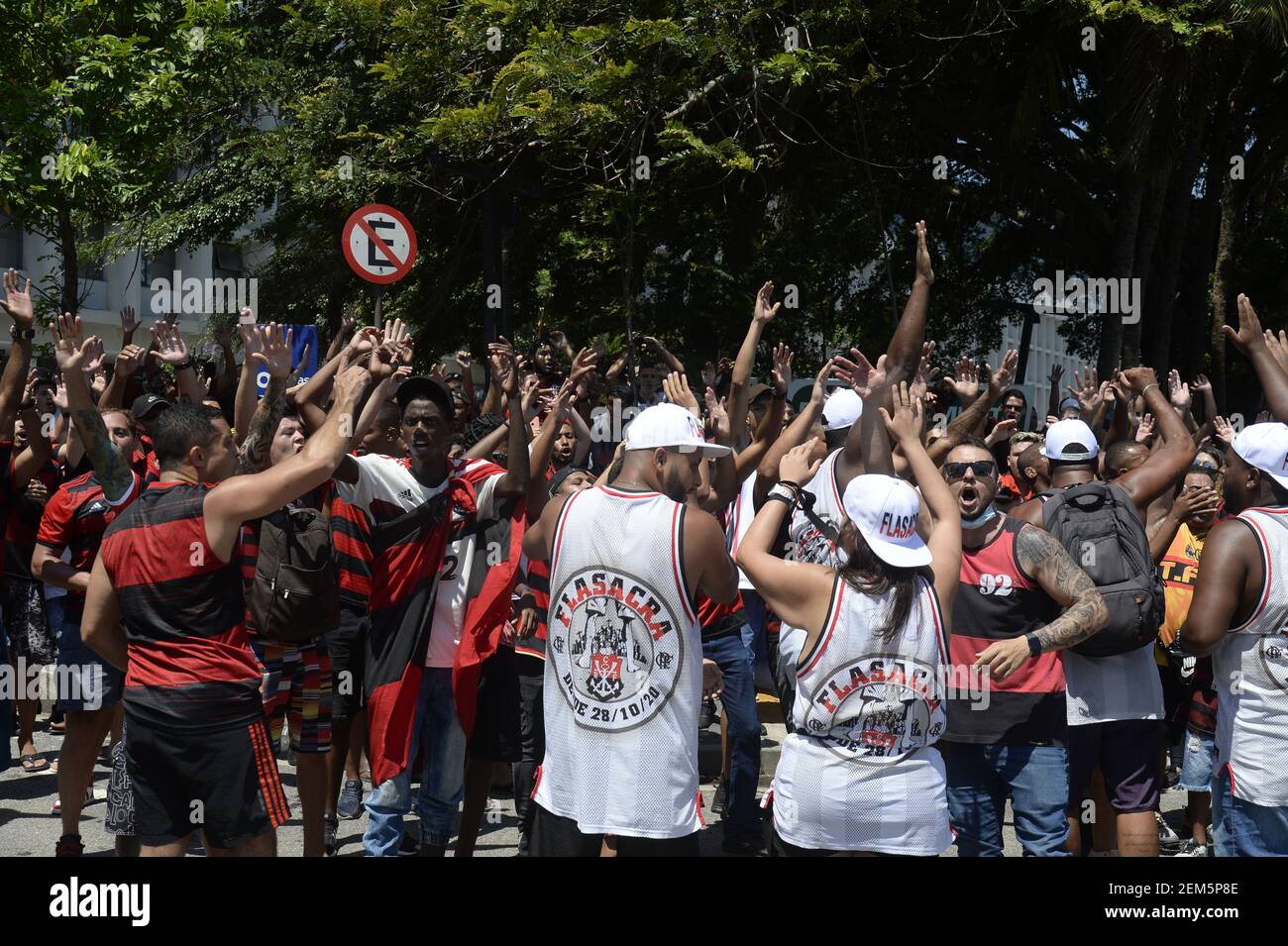 io de Janeiro-Brazil February 24, 2021, supporters of the Flamengo ...