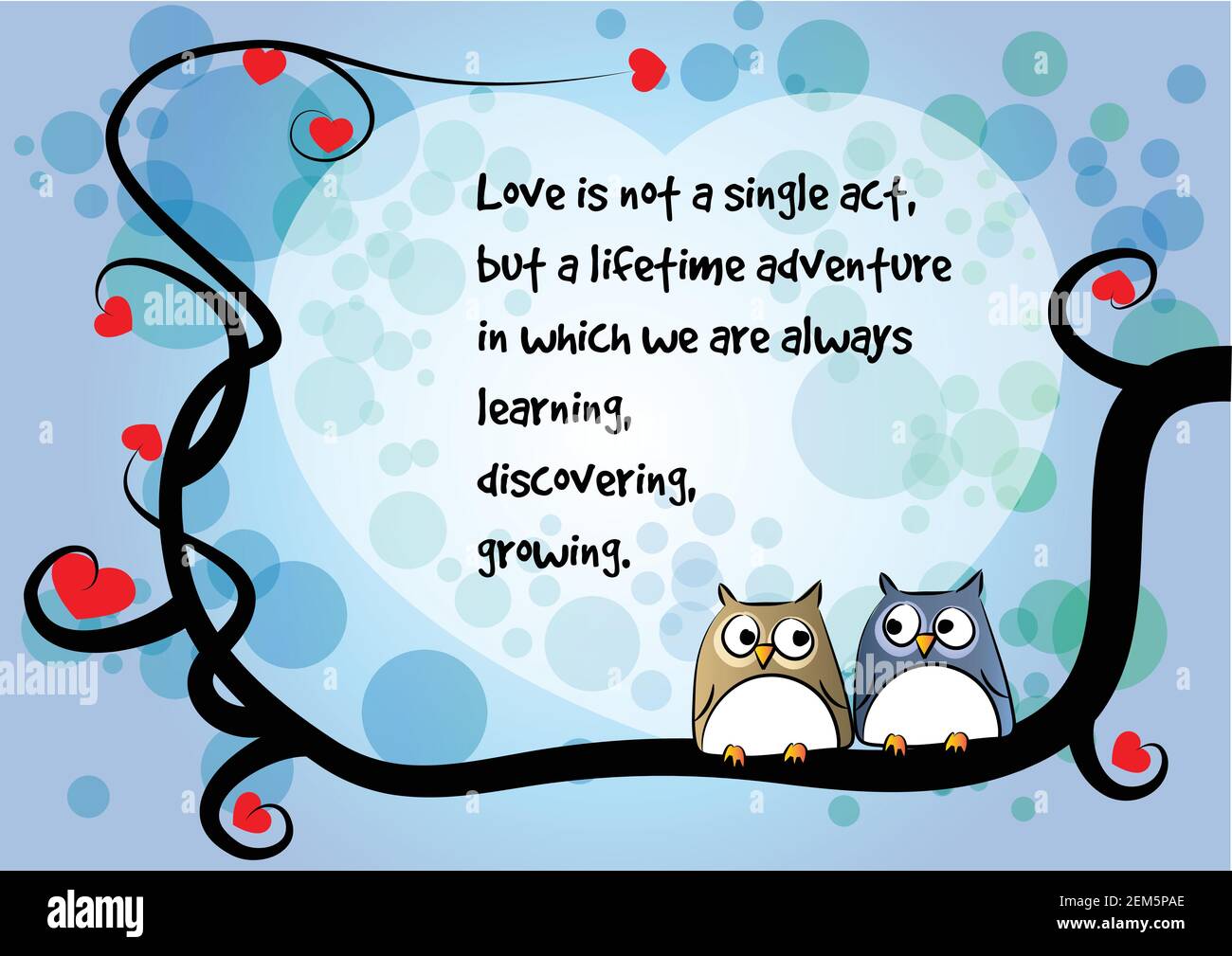 vector cartoon owls Love words Stock Vector Image & Art - Alamy