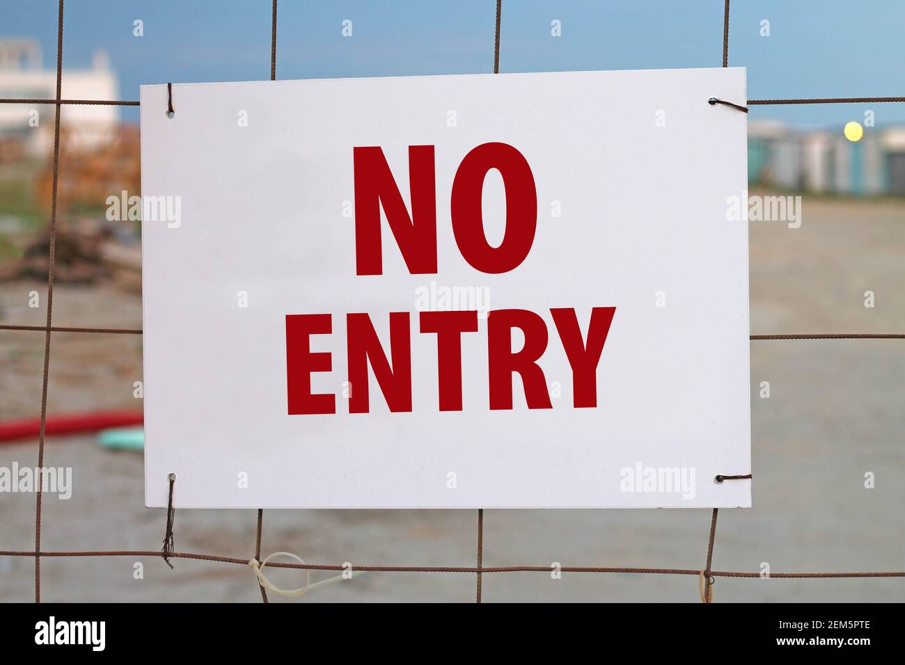 Entrance is prohibited sign. In English Language. Entrance to the ...