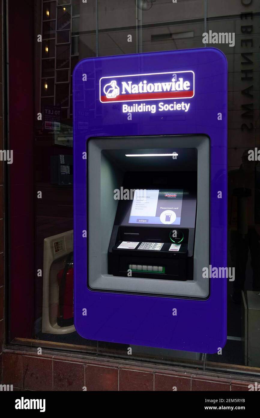 Nationwide Building Society ATM in Liverpool Stock Photo - Alamy