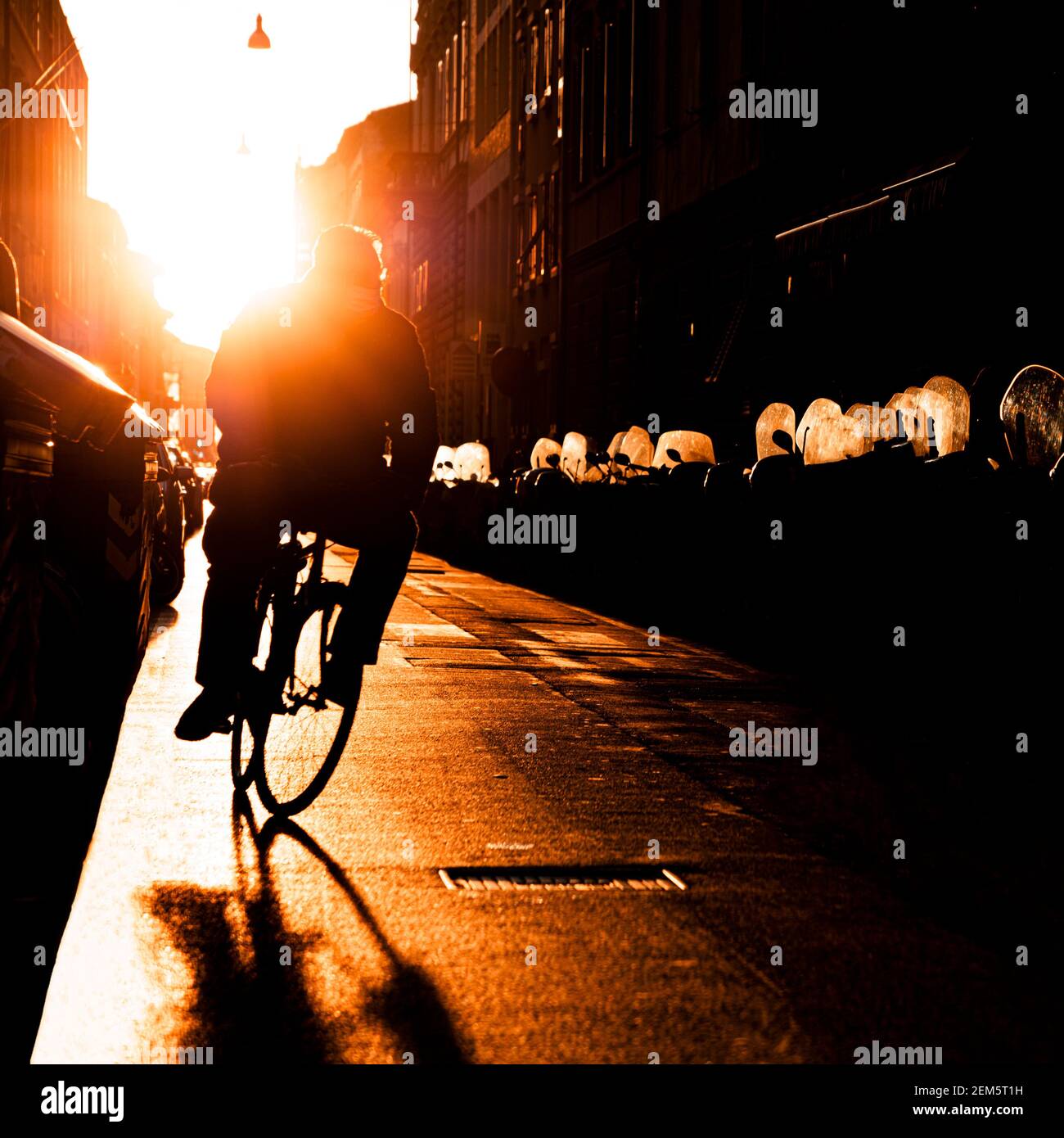 Scooter italy sunset hi-res stock photography and images - Alamy